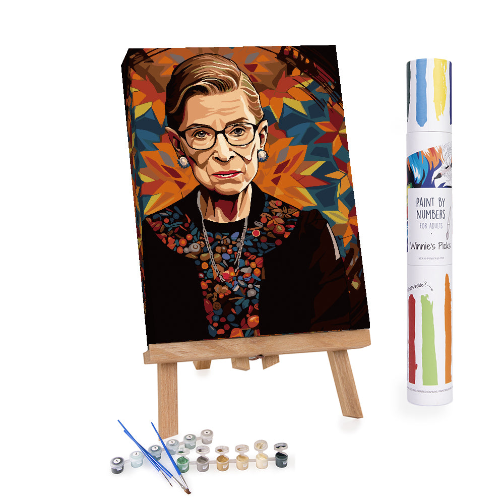 Justice in Every Brush, Ruth Bader | Adults' Paint by Numbers – Winnie ...