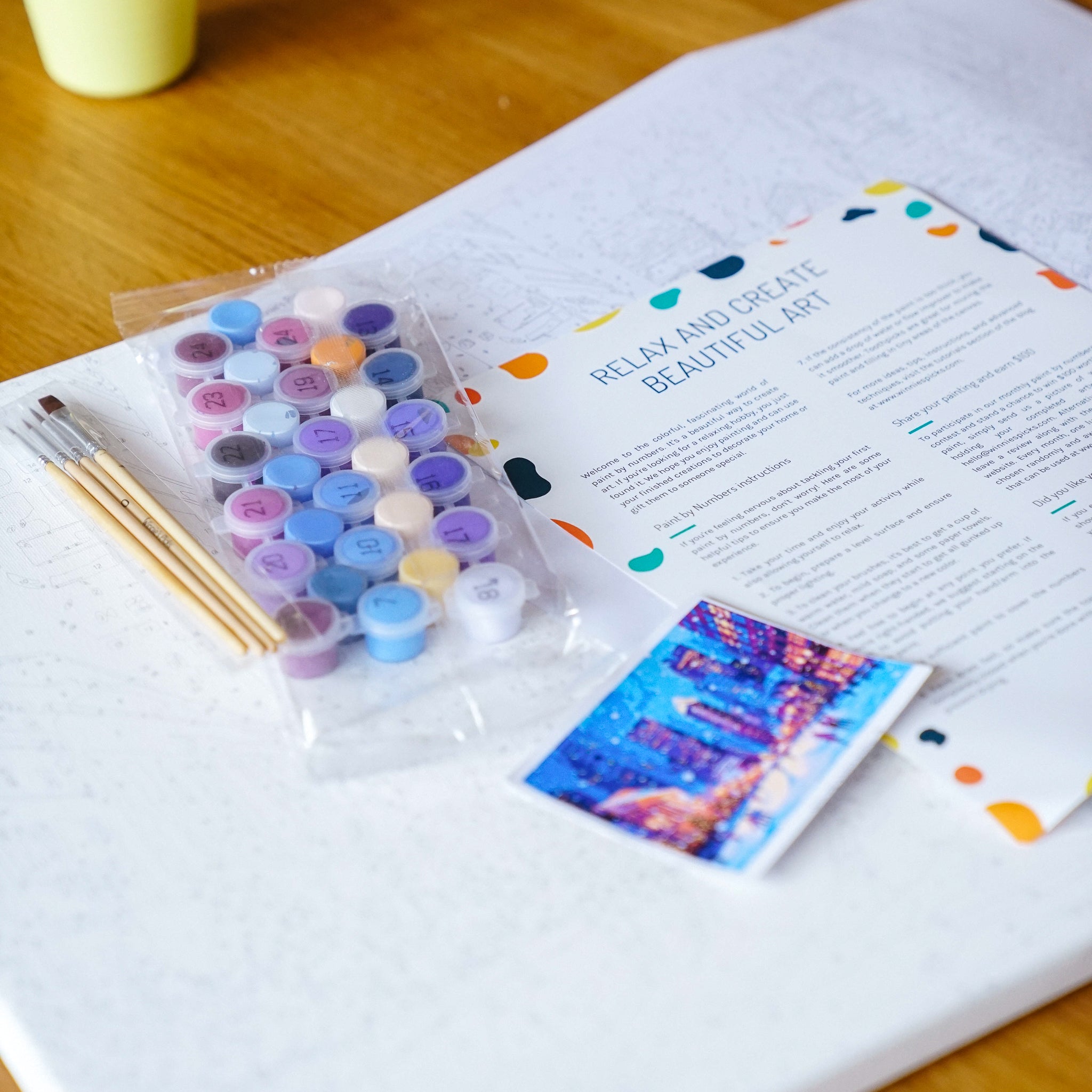 Downtown Winter Delight | Framed Paint by Numbers – Winnie's Picks